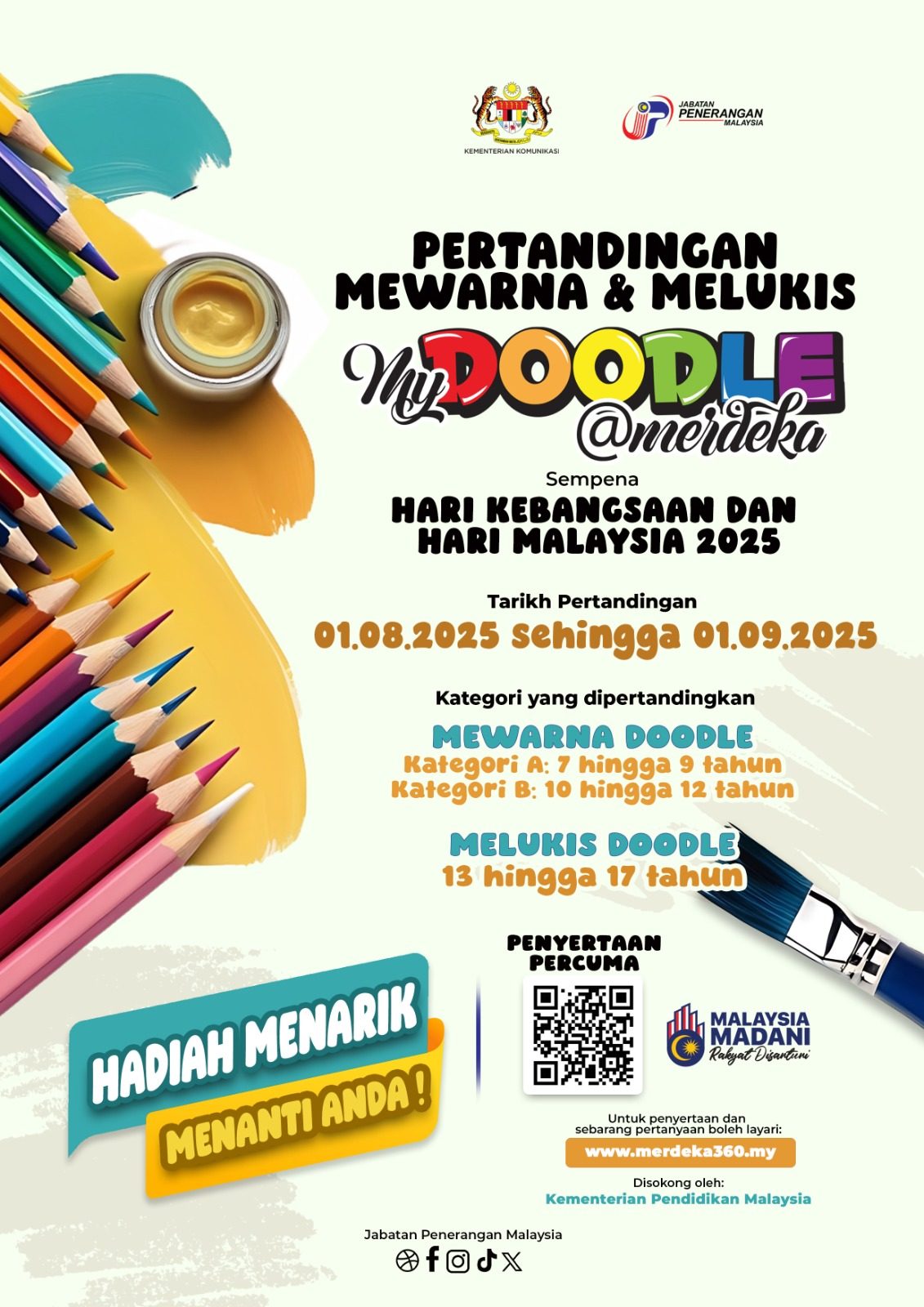 PERTANDINGAN MEWARNA &MELUKIS MYDOODLE@MERDEKA - Merdeka360