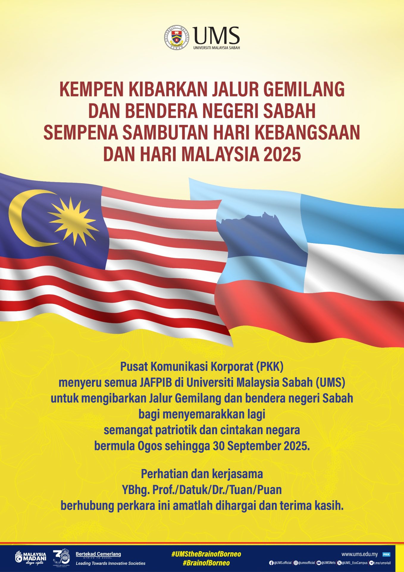HKHM2025 I KEMPEN KIBAR JALUR GEMILANG DAN BENDERA NEGERI SABAH SEMPENA ...