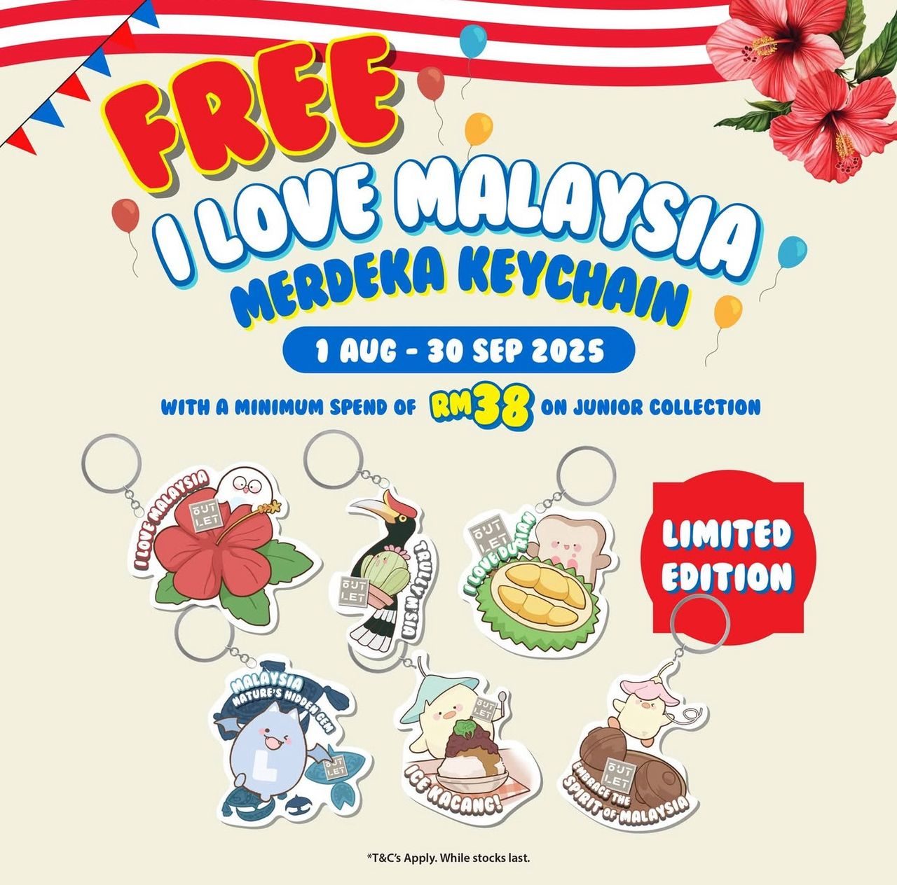 MERDEKA KEYCHAIN - I LOVE MALAYSIA - Merdeka360